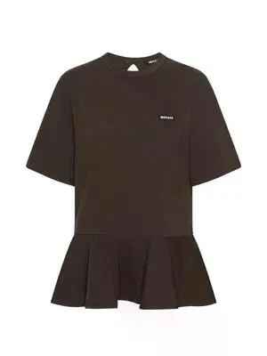 ROTATE BY BIRGER CHRISTENSEN Peplum T-shirt - Brown