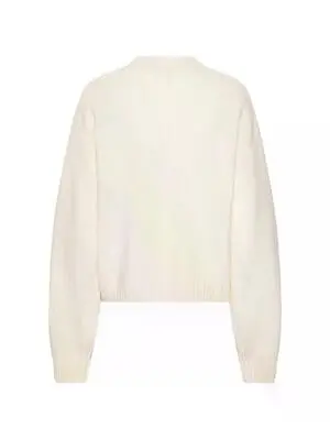 ROTATE BY BIRGER CHRISTENSEN Ribbed Logo Crew Neck Sweater
