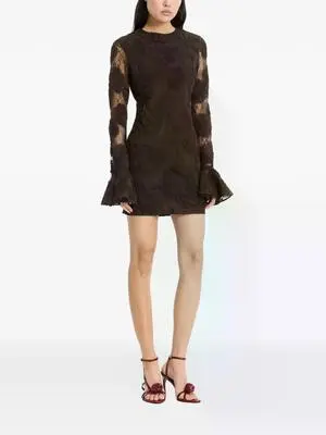 ROTATE BY BIRGER CHRISTENSEN Floral Mini Dress - Brown
