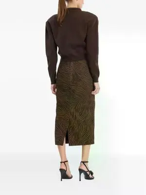 ROTATE BY BIRGER CHRISTENSEN Long-sleeve Cardigan - Brown