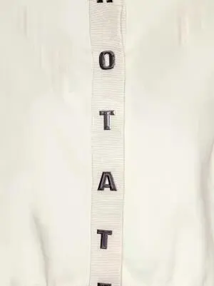 ROTATE BY BIRGER CHRISTENSEN Letter Buttoned Cardigan - Neutrals