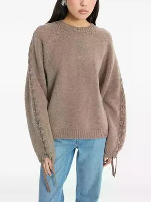 ROTATE BY BIRGER CHRISTENSEN Knit Sweater With Lacing Detail