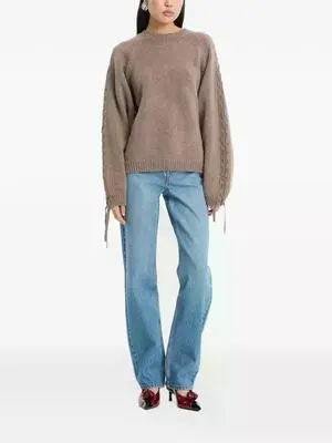 ROTATE BY BIRGER CHRISTENSEN Knit Sweater With Lacing Detail