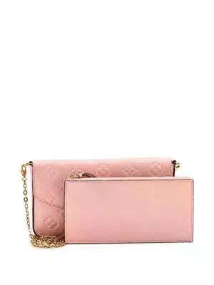 LOUIS VUITTON Felicie Pochette Monogram Empreinte Leather Crossbody Bag - Pink