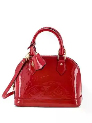 LOUIS VUITTON Monogram Vernis Alma Bb Shoulder Bag - Red