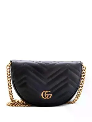 Gucci Gg Marmont Matelassé Mini Crossbody Bag - Black