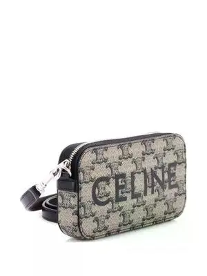 Celine Triomphe Coated Canvas Horizontal Pouch Crossbody Bag