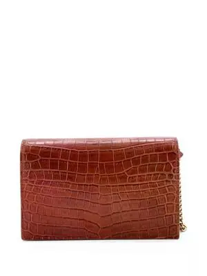Saint Laurent Monogram Chain Wallet - Brown