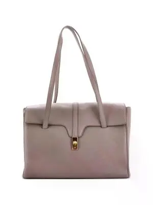 Celine Soft 16 Shoulder Bag In Grained Calfskin - Grey