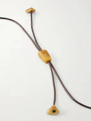 HUNTING SEASON The Column Statement" Beaded Tagua And Leather Necklace