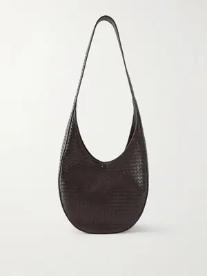 Bottega Veneta Intrecciato Ovetto Leather Shoulder Bag - Brown