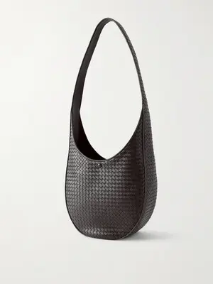 Bottega Veneta Intrecciato Ovetto Leather Shoulder Bag - Brown
