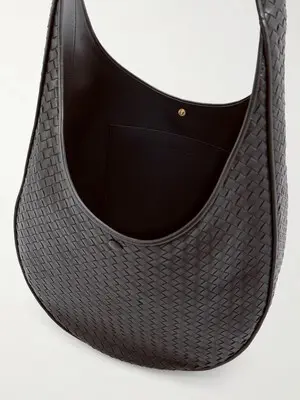 Bottega Veneta Intrecciato Ovetto Leather Shoulder Bag - Brown