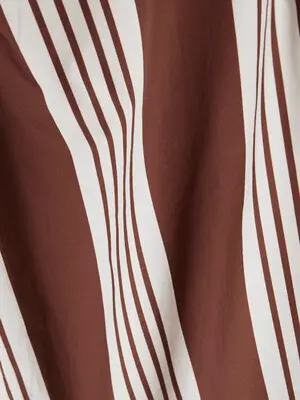 Posse Rosie Striped Cotton Mini Dress - Brown