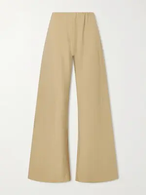 LA LIGNE Colby Recycled Stretch-crepe Wide-leg Pants - Neutrals