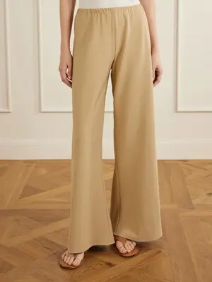 LA LIGNE Colby Recycled Stretch-crepe Wide-leg Pants - Neutrals