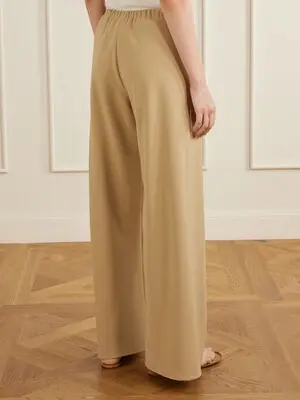 LA LIGNE Colby Recycled Stretch-crepe Wide-leg Pants - Neutrals