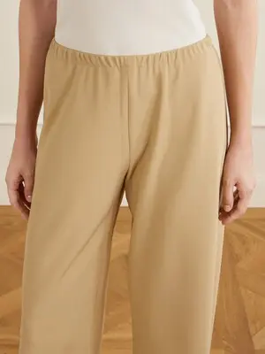 LA LIGNE Colby Recycled Stretch-crepe Wide-leg Pants - Neutrals