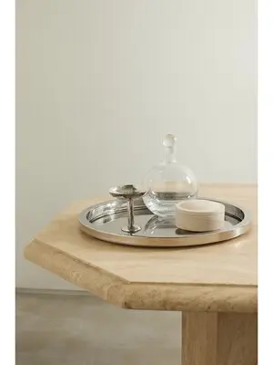 LOUISE ROE 56cm Polished Stainless Steel Serving Tray