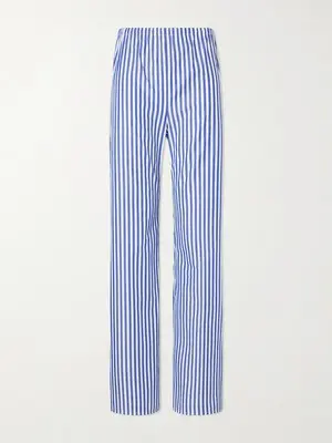 LA LIGNE Striped Cotton Wide-leg Pants