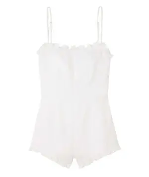 Posse Florence Ruffled Linen Playsuit