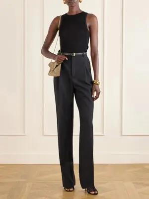 Saint Laurent Cassandre Suede Shoulder Bag - Brown