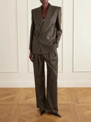 Saint Laurent Double-breasted Virgin Wool Blazer