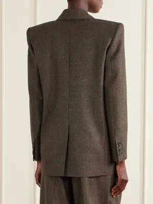 Saint Laurent Double-breasted Virgin Wool Blazer