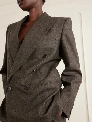 Saint Laurent Double-breasted Virgin Wool Blazer