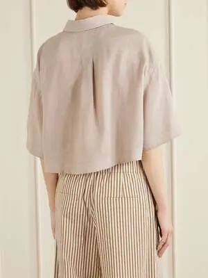 Brunello Cucinelli Cropped Cotton Shirt
