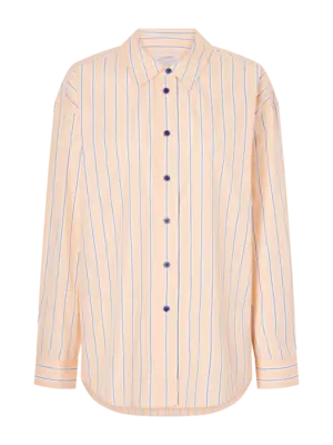 LA LIGNE Striped Cotton-poplin Shirt - Neutrals