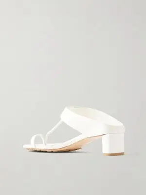 Bottega Veneta Livia Leather Sandals - White
