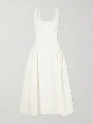 Proenza Schouler White Label Solira Seersucker Midi Dress - Neutrals