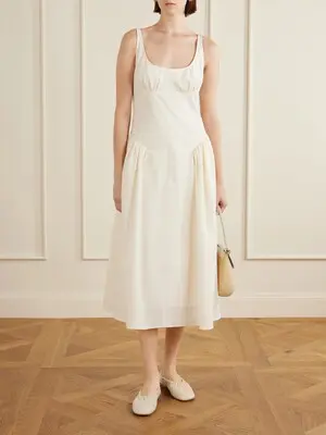 Proenza Schouler White Label Solira Seersucker Midi Dress - Neutrals