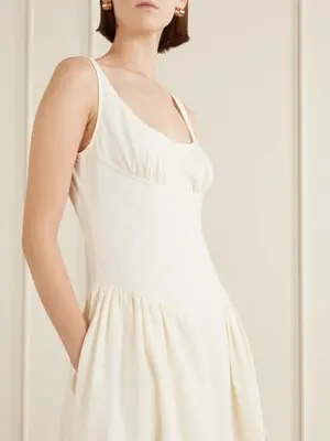 Proenza Schouler White Label Solira Seersucker Midi Dress - Neutrals