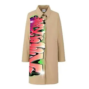 MAXJENNY Graffiti Print Trench Coat