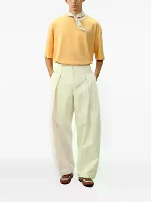 CROQUIS Pinstripe Pleated Trousers - Neutrals