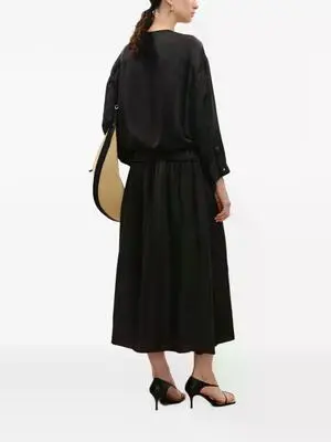 LESS Side-tie Gathered Skirt
