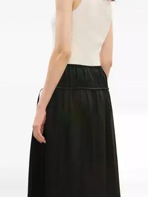 LESS Side-tie Gathered Skirt
