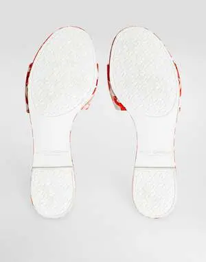 Dolce & Gabbana Majolica Print Rubber Slides - Multicolor