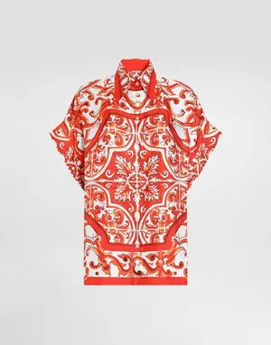Dolce & Gabbana Majolica-print Silk Shirt
