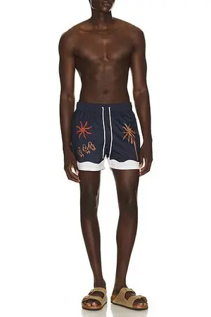 EDMMOND STUDIOS Resort Swim Shorts - Plain Navy