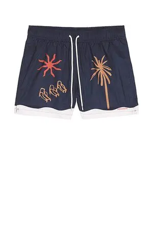EDMMOND STUDIOS Resort Swim Shorts - Plain Navy