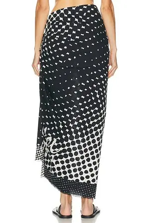 Christopher John Rogers Haltone Wiggle Dot Pareo Sarong
