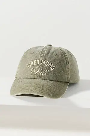 Anthropologie Embroidered Baseball Cap - Moss