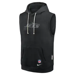 Nike New York Jets Sleeveless Pullover Hoodie - Black