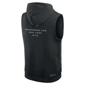 Nike New York Jets Sleeveless Pullover Hoodie - Black