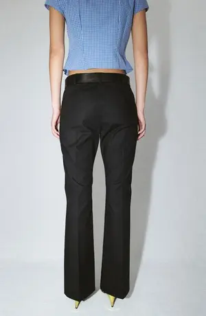 Mango Serin Stretch Cotton Flare Trousers