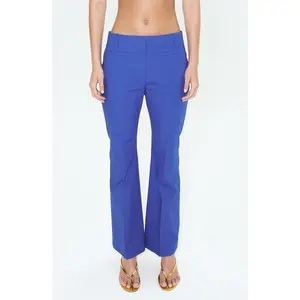 Mango Serin Stretch Cotton Pants - Blue