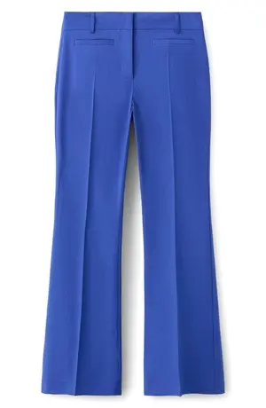 Mango Serin Stretch Cotton Pants - Blue